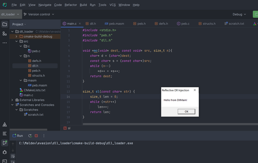 Writing your own RDI /sRDI loader using C and ASM